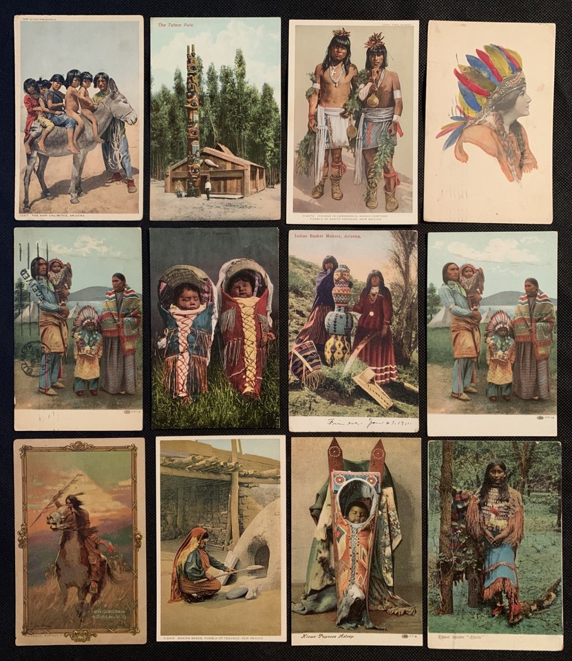 Native American Postcards Lot of 100+ Chiefs, Pueblo, Navajo, Cherokee ...