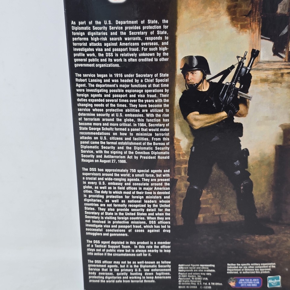 G.I. Joe Diplomatic Security Service Special Agent Action Figure New ...