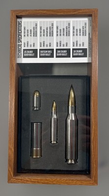 Silver Bullet Bullion 4 Piece .999 Silver Bullet Set- 24K Gold Tips ...