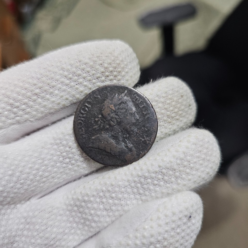 1772 Half Penny Used In Early America Revolutionary War Era Colonial ...