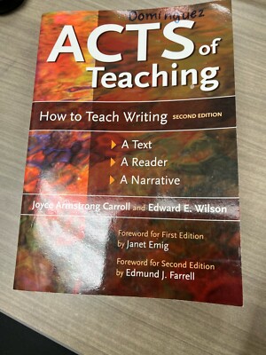Acts of Teaching : How to Teach Writing - A Text, a Reader, a Narrative ...