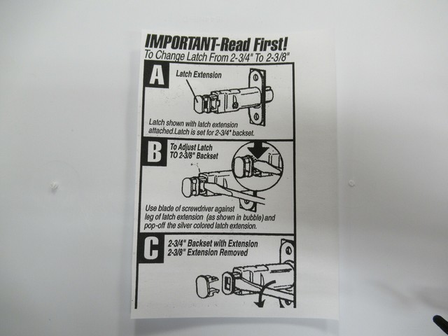 Weslock Replacement Spring Latch for 600 Series Knobs & Levers -adj ...