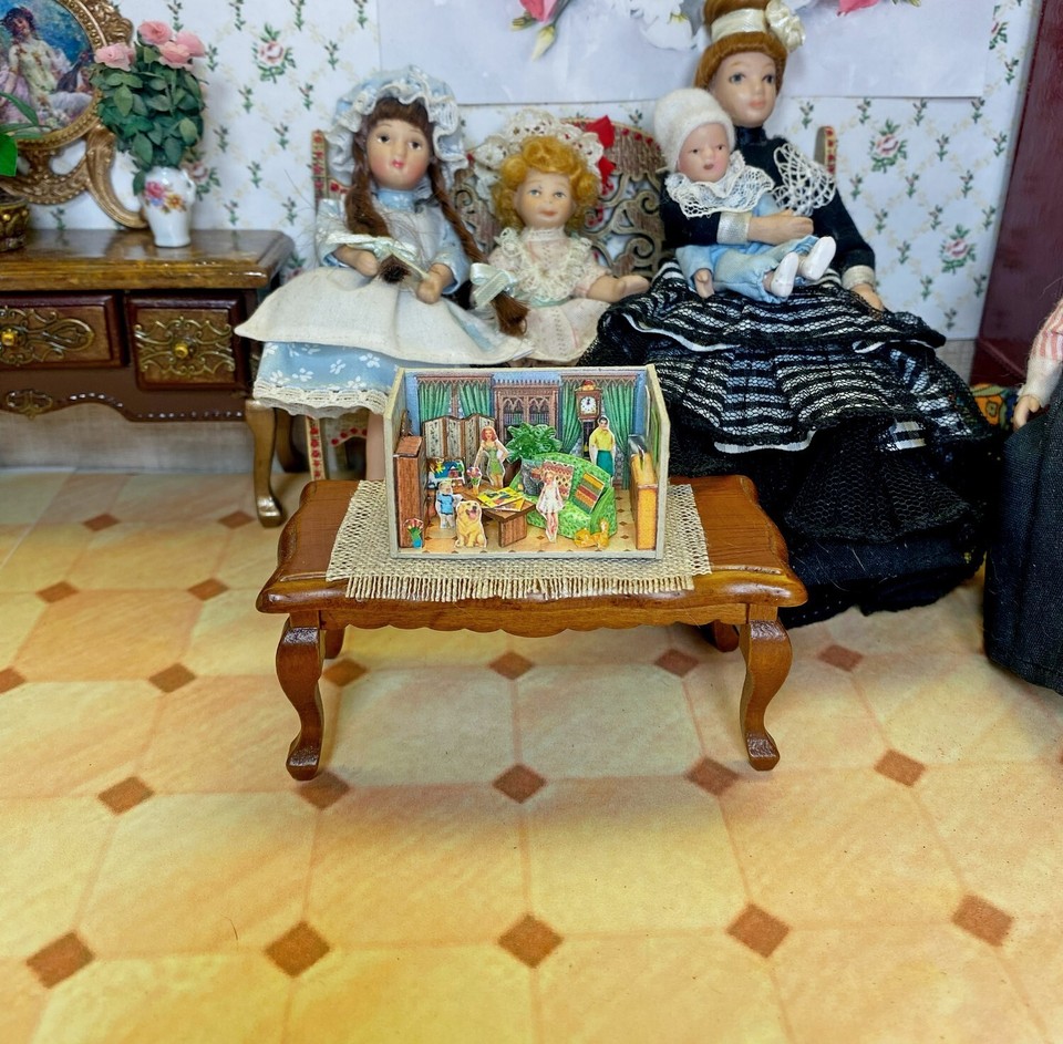 Puppet Doll Room Box Mini Interior Dollhouse Miniature Scale 1:12 ...