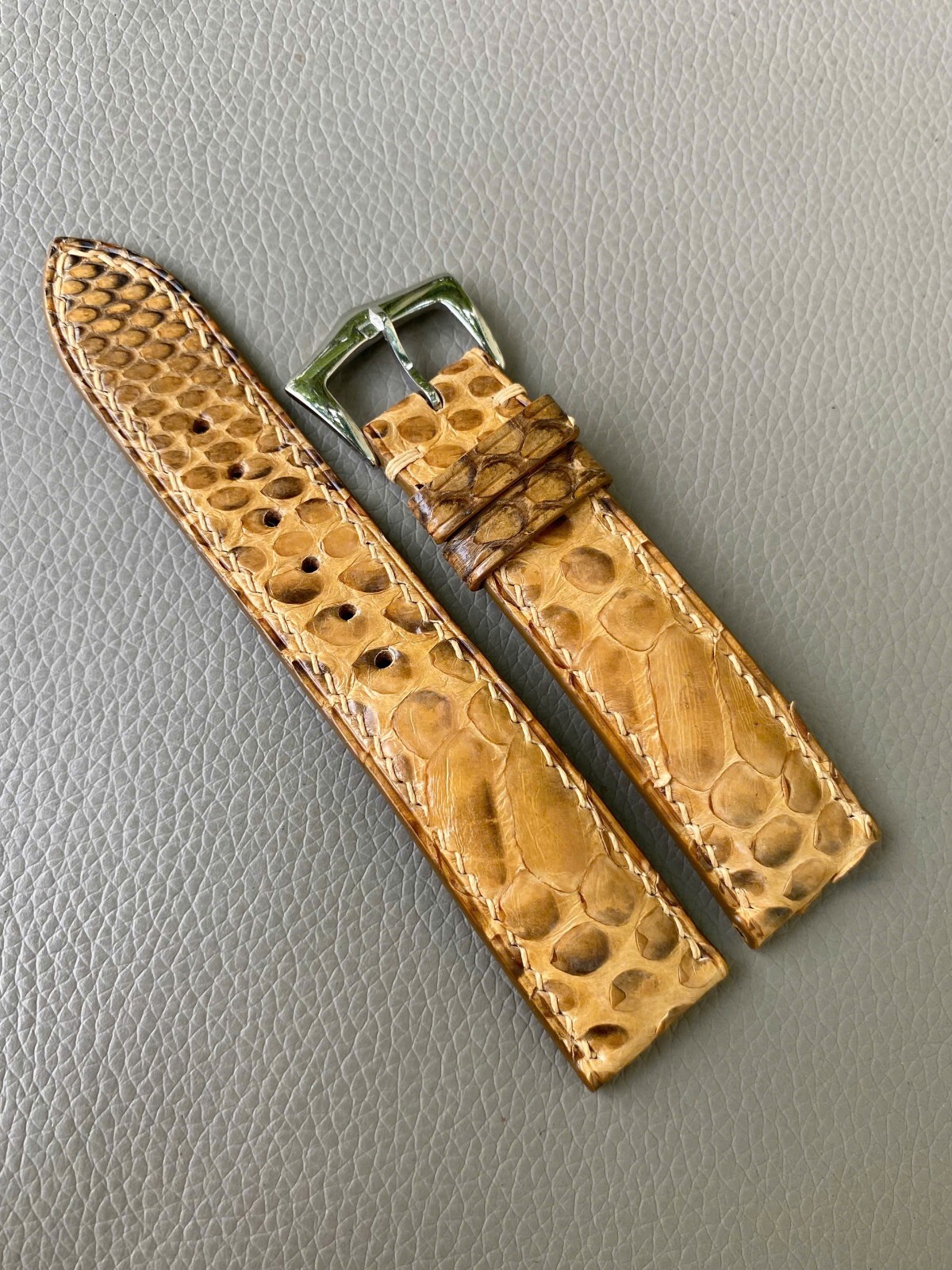 Genuine Snake Skin Watch Strap Band size14 15 16 17 18 19 20 21 22 23 ...