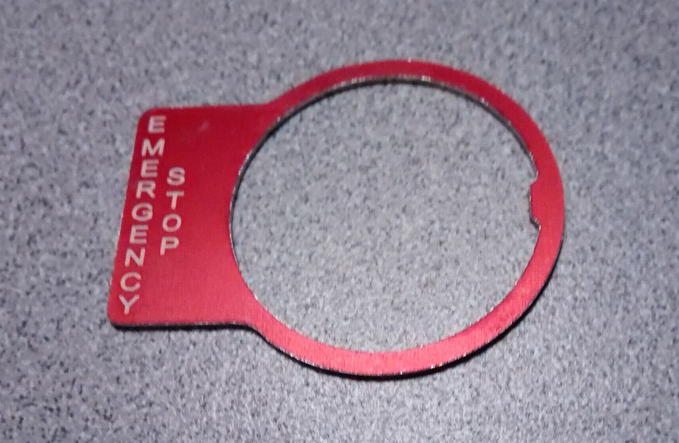 New Legend Plate RED 30MM Emergency Stop Altech Corp LP66 - Fast ...