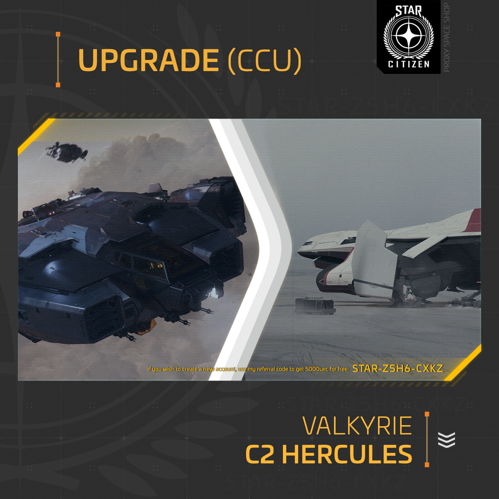 Star Citizen - CRUSADER C2 HERCULES + BIS VARIANTE - UPGRADE - (CCU) | eBay