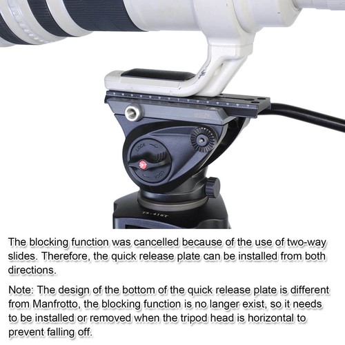 Quick Release Plate for Sachtler FSB 10T/FSB 8T/FSB 6T, DV2/8/10, V14 ...