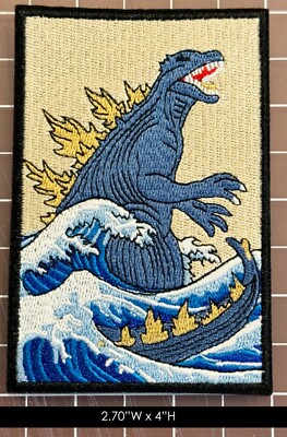 Godzilla (Ocean) Embroidered Iron On Patch | eBay