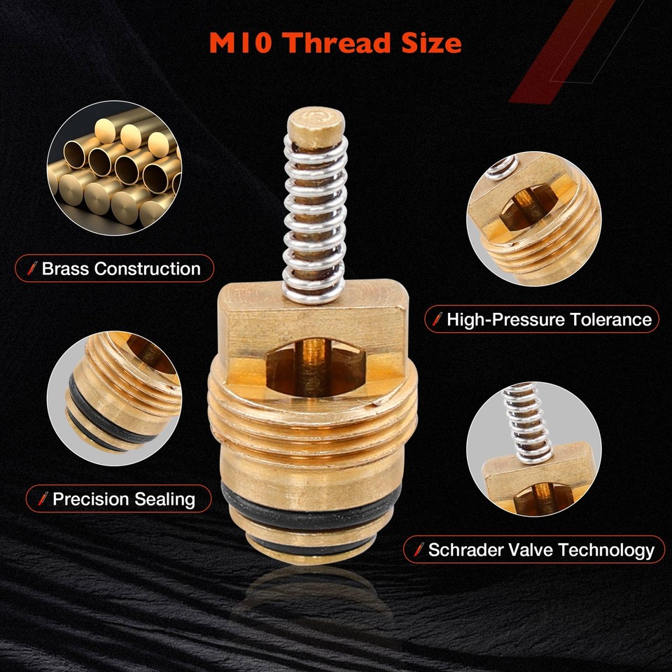25X M10 A/C Schrader Valve Core Valve For 59356 GM 10245619 Chrysler ...
