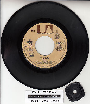 ELECTRIC LIGHT ORCHESTRA (ELO) Evil Woman 7" 45 rpm record + juke box ...