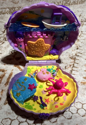 Polly Pocket Purple Seashell With 2 Little Dolls | eBay
