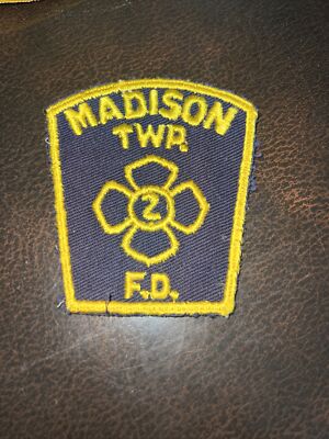 Vintage Obsolete Ohio Fire Department Patch Madison Township | eBay