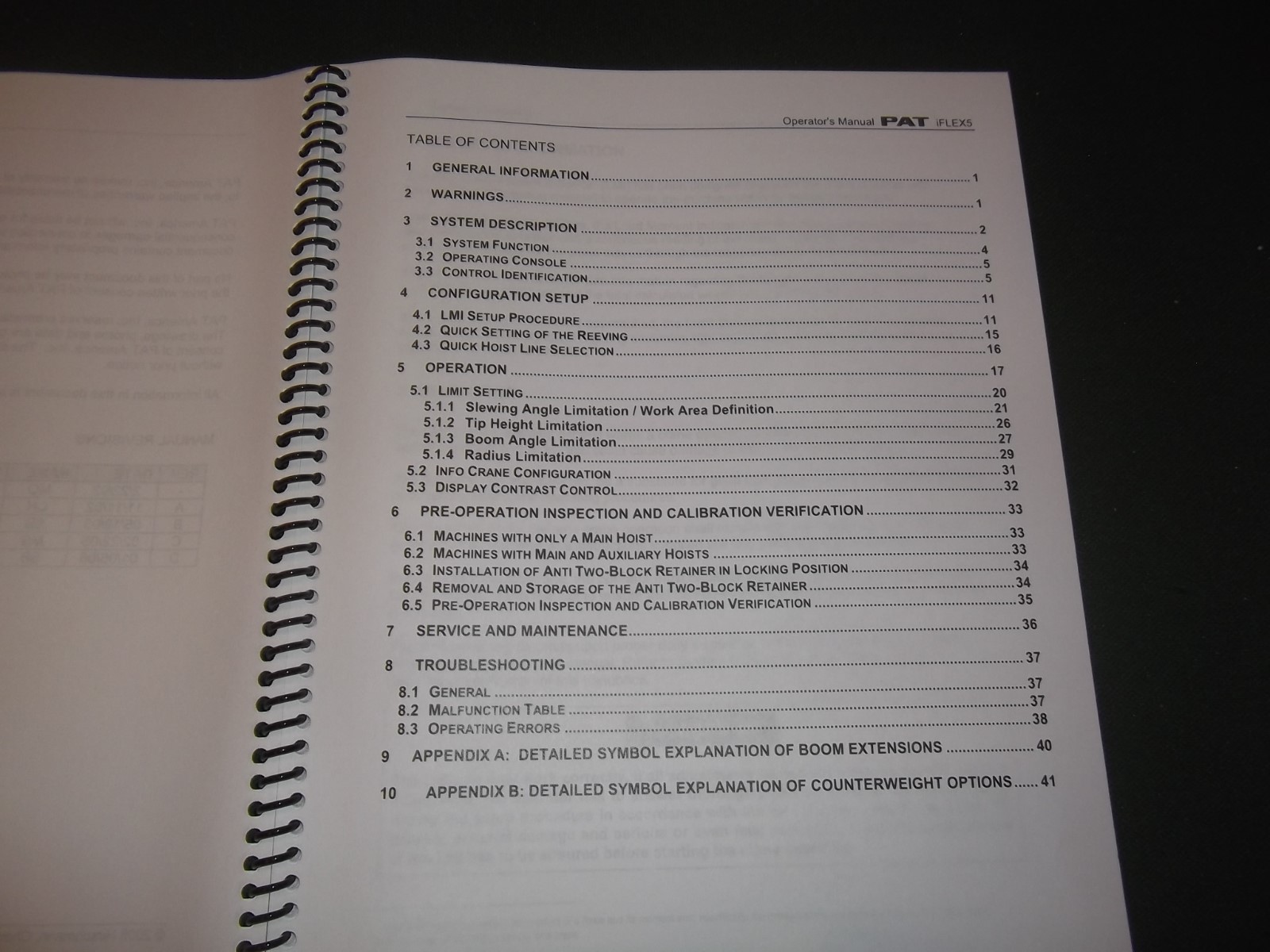 HIRSCHMANN GROVE PAT iFLEX5 LOAD MOMENT INDICATOR OPERATORS MANUAL BOOK ...
