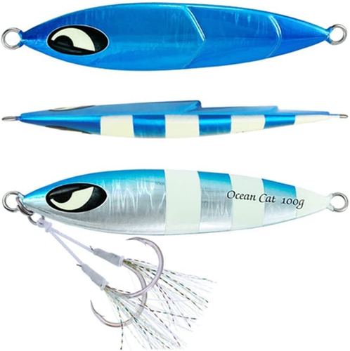 Slow Fall Pitch Fishing Lures Flat Lead Metal Jigging Sinking Bait Jigs ...