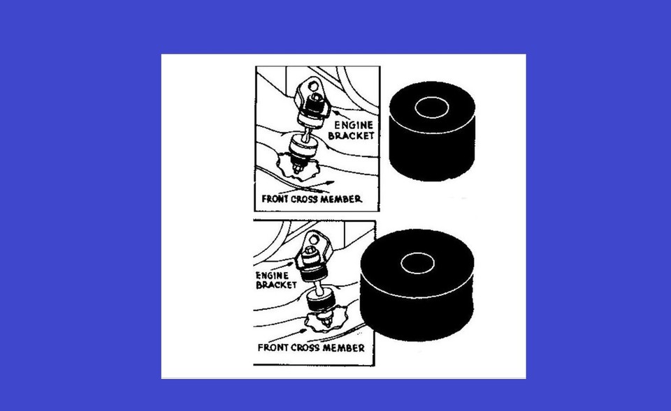 Chevrolet Motor Mounts Rubber 55-58 Chevy Front Engine Mounts Rubber 8 ...