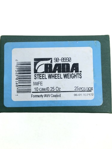 NEW Bada IWFE IAW Steel Wheel Weights for IW Flange Wheels, 10 Gram (25 ...