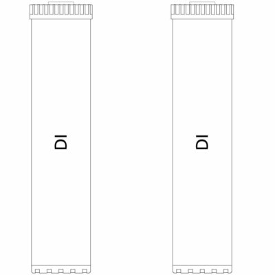 4.5"x 20" Big Blue 2 Stage Filter Kit with Dual DI Filters de-ionizing ...