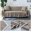 1/2/3/4 Seater Sofa Cover Knitted Cotton Linen 1-Piece Slipcover Couch ...