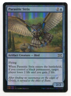 mtg magic Parasitic Strix parasite FOIL ENGLISH FRENCH double masters 4 ...