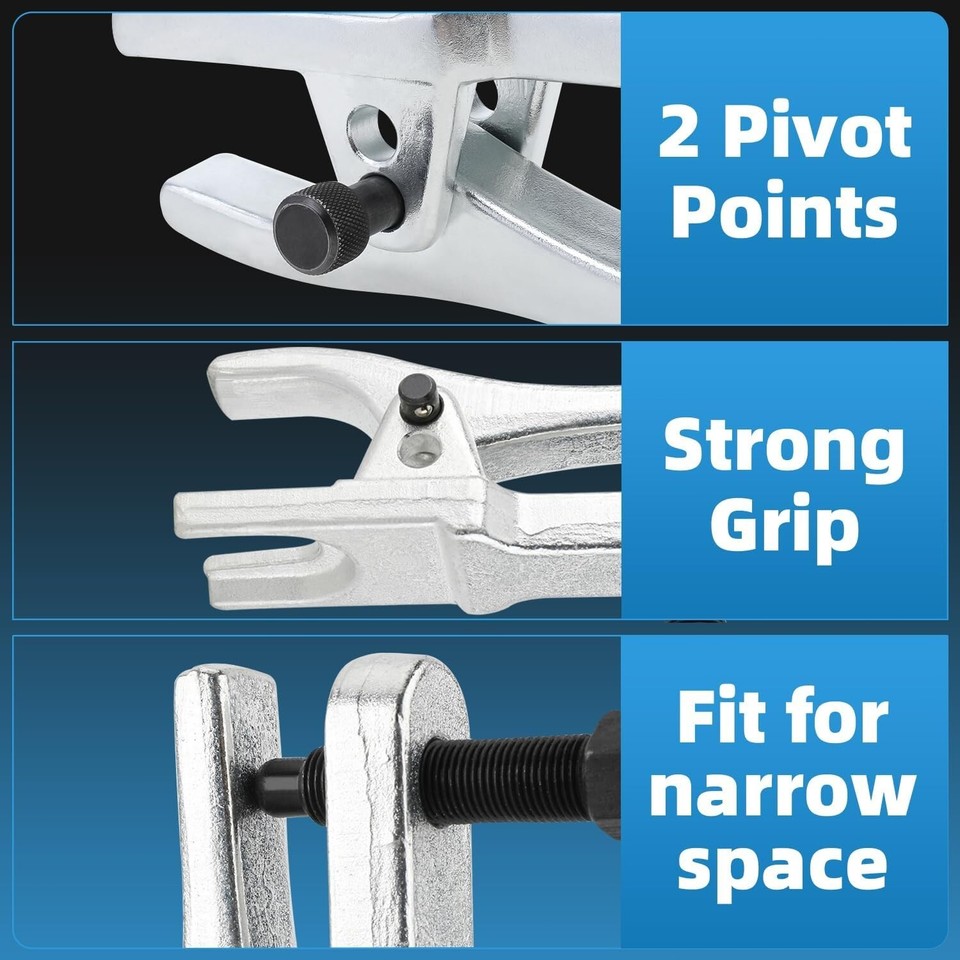6Pcs Front End Service Tool Kit Pitman Arm Puller Ball Joint Tie Rod ...