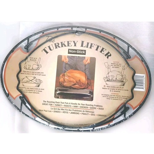 Turkey Lifter Roasting Rack Up to 30lbs Poultry Kitchen Utensil New in ...