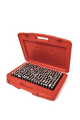 250 PCS M2 (0.251-0.500") Minus Steel PIN GAGE Set Plastic CASE (M2-0. ...
