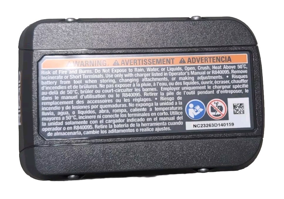 NEW GENUINE Ridgid 18V R87002 2.0Ah Li-Ion Compact Battery w/ Fuel ...