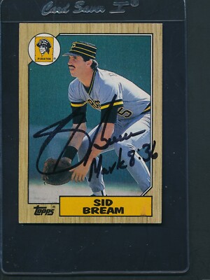 1987 Topps #35 Sid Bream Pirates Signed Auto *C6955 | eBay