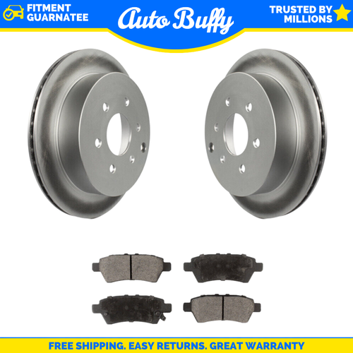 Rear Coated Disc Brake Rotors And Ceramic Pads Kit For 2006-2007 Nissan ...
