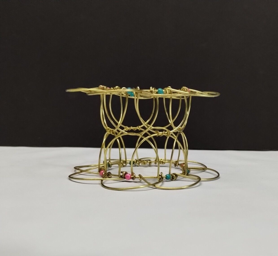 Vintage Folding Gold Brass Wire Mandala Meditation Aid Puzzle Fidget | eBay