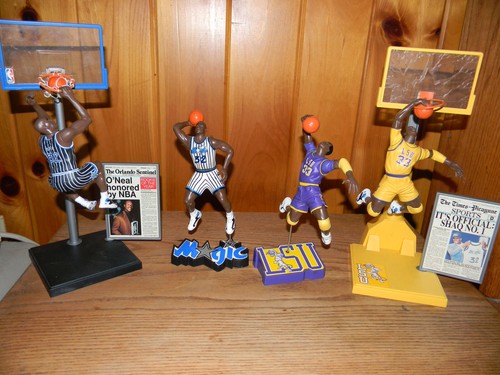 4 Shaquille O'Neal Kenner Action Figures: 2 LSU Tigers/2 Orlando Magic ...