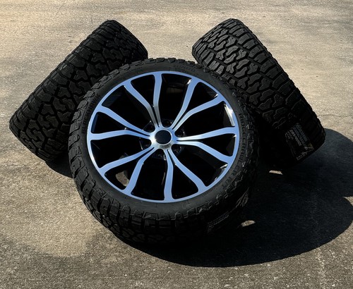 Ford F150 22" Machine Black Snowflake Replica Wheels Ridgecrawler RT ...
