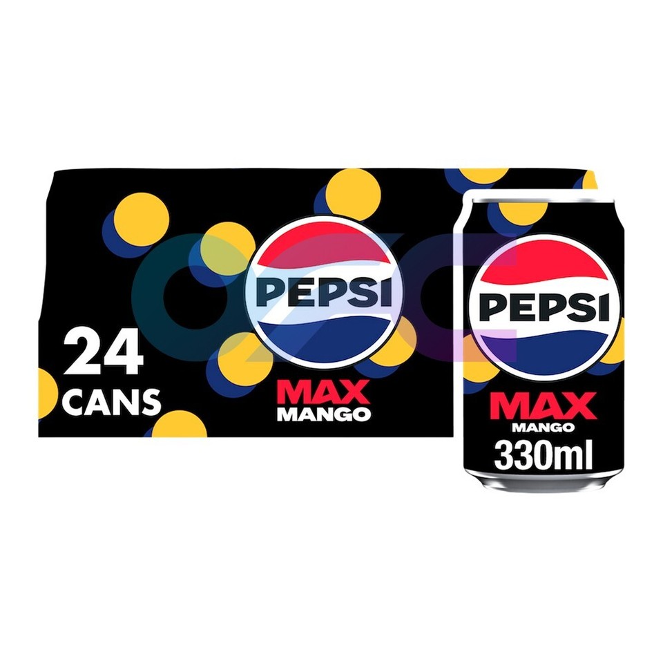Pepsi Cola Cans 24 Pack (24 x 330ml) Carbonated Soft Drinks | Fizzy ...