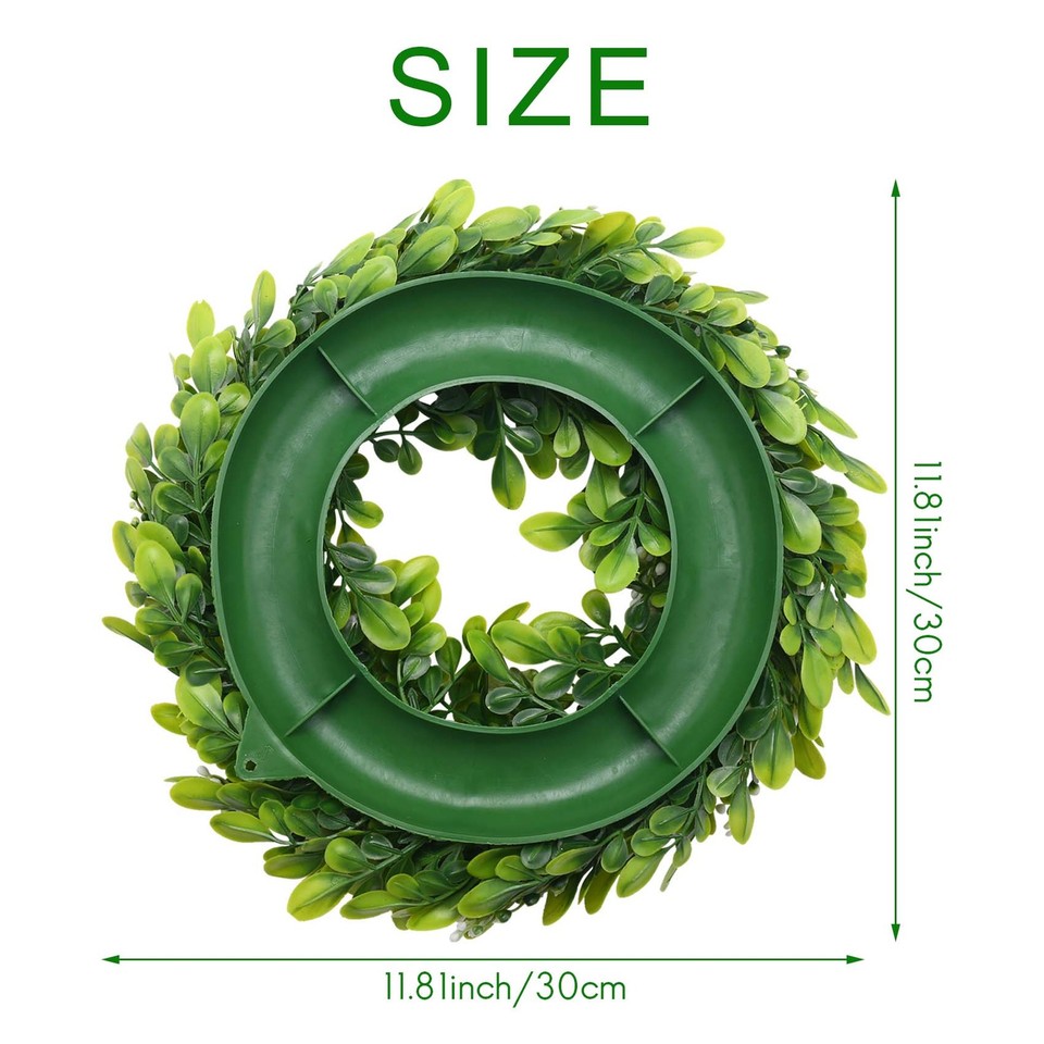2 Pack Künstlicher Buchsbaum Kranz Künstliche Künstliche Grüne Blätter ...