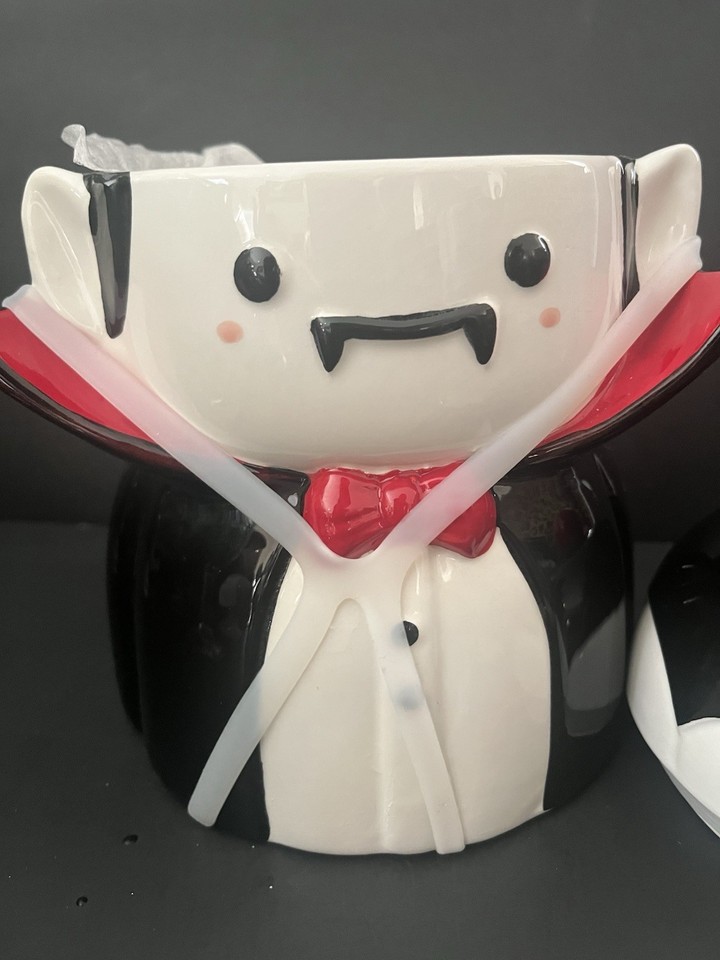New Halloween Spooky Ceramic Dracula Vampire Cookie Jar Decorative ...