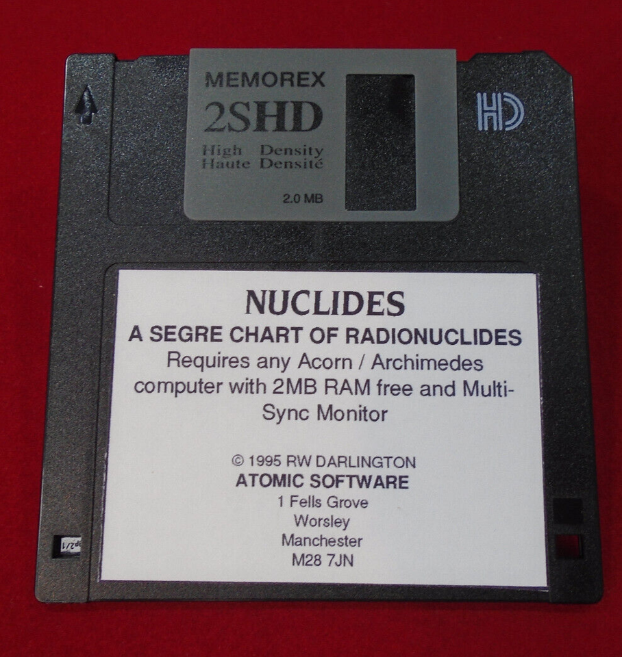 Nuclides Disc & manual for Acorn Archimedes Atomic Software 1996 | eBay