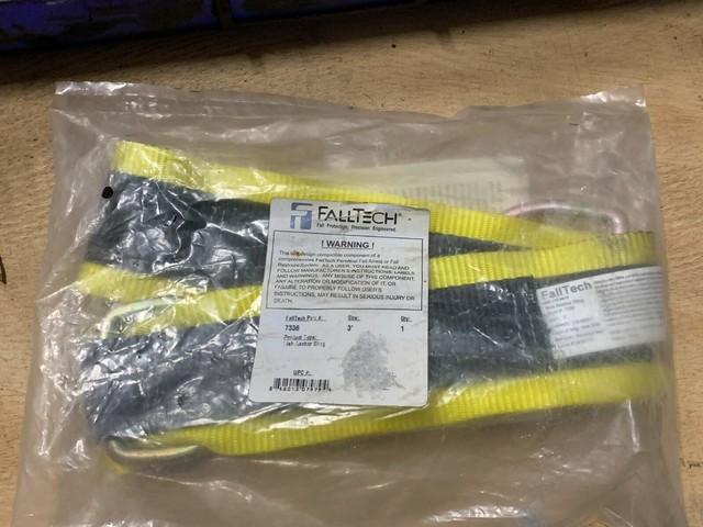 FallTech 7336 3ft Web Pass Through Anchor Sling 2 D-rings 3in Wear Pad ...