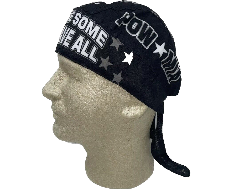 POW MIA Military Doo Rag Headwrap Skull Cap Military Durag Sweatband ...