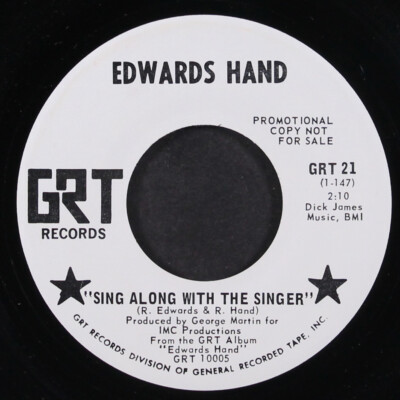 EDWARDS HAND: sing along with the singer / characters number one GRT 7 ...
