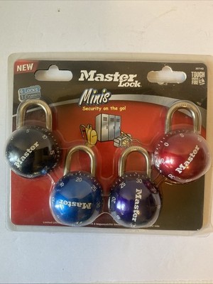 NEW Master Lock SPHERO 2074Q Smooth Spin Multicolored 4pk Mini Padlocks ...