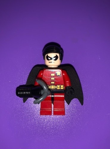 Lego DC Super Heroes Robin Minifigure Red with Black Cape & Grappling ...