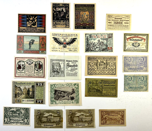 German Vintage Banknote Lot of 20 WW2 Era Paper Notes. (Fine - UNC) GER ...