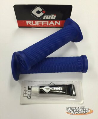 ODI Ruffian ATV Handlebar Grips -BLUE WITH GLUE- 4-wheeler ATV - MADE ...