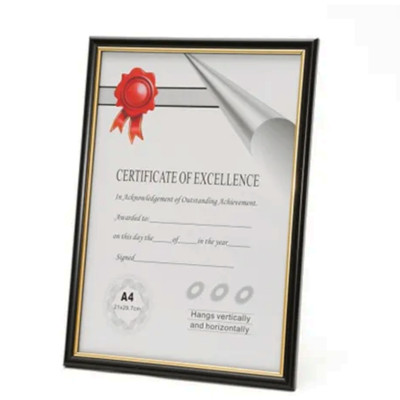 A4 Certificate Photo Frame Picture Documents Display Frames Wall Hang ...