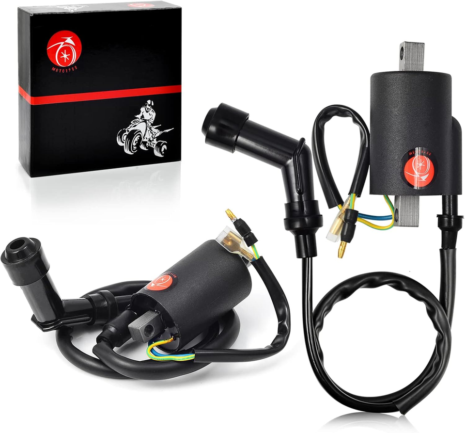 Ignition Coil & Cap 2Pcs Compatible with HONDA CB350 CL350 CB450 CL450 ...