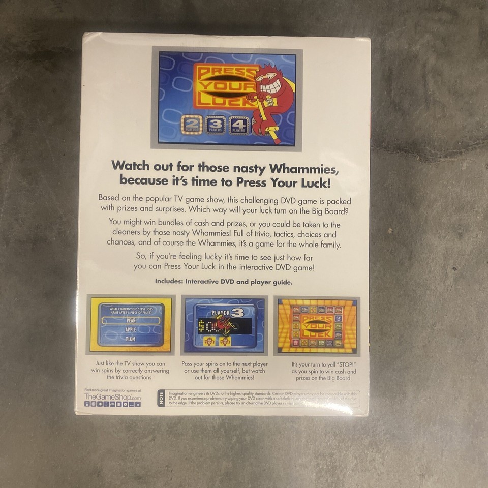 PRESS YOUR LUCK The Interactive DVD Game NEW SEALED IN BOX!! - NO ...