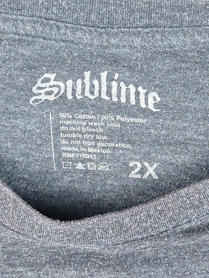 Sublime Official Merchandise Mens 2XL T Shirt 40 oz To Freedom Dark Gray 90s | eBay