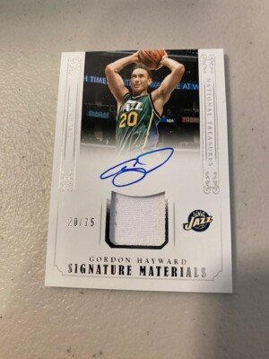 2014-15 Panini National Treasures Signature Materials /75 Gordon ...