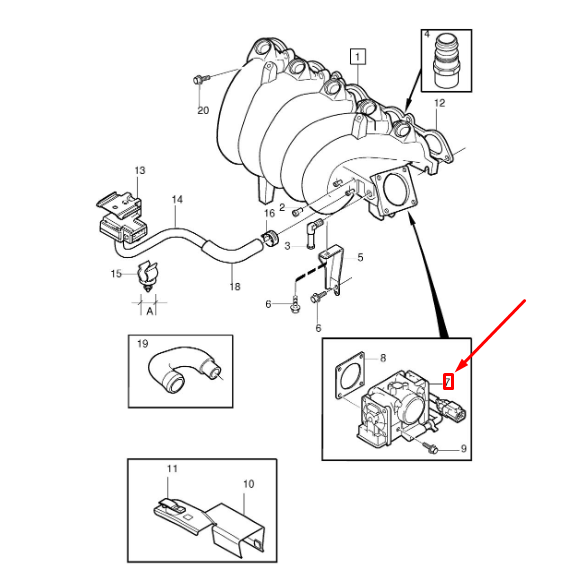 Volvo V70 Mk2 Throttle Body 36050563 Genuine for sale online | eBay UK