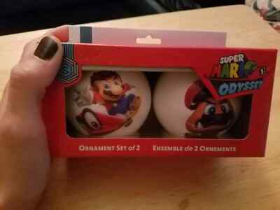 Nintendo Super Mario Odyssey Christmas Tree Ornament Set of 2 Mario ...